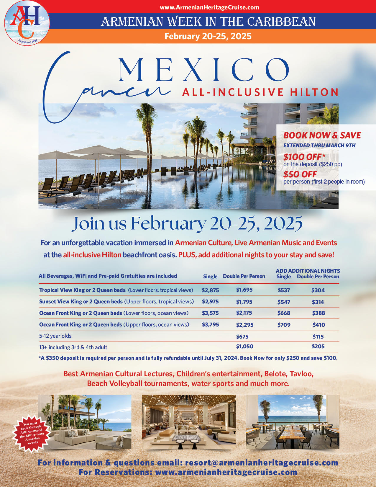 2025 AHC Resort flyer - 2024-03-04 - Armenian Heritage Cruise
