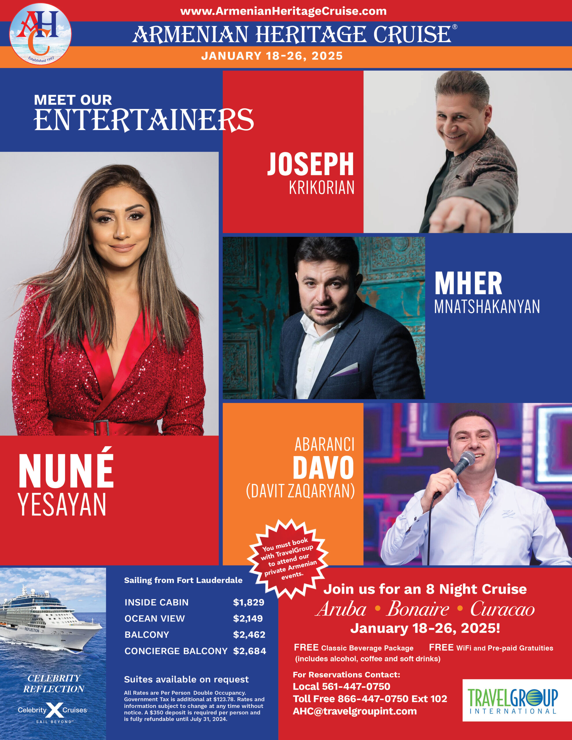 AHC Cruise 2025 Flyer-Nune Headliner2 - Armenian Heritage Cruise